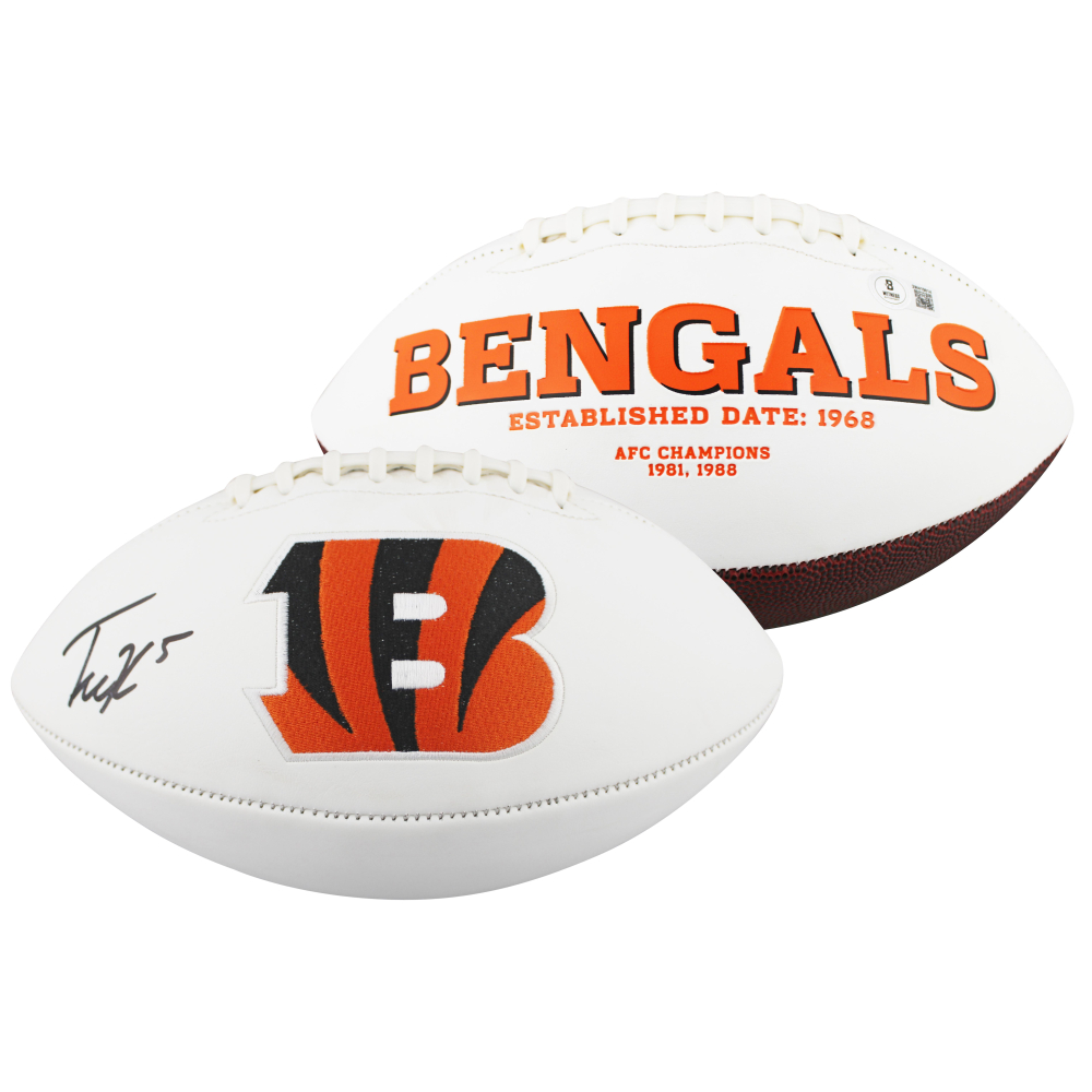 Tee Higgins Signed Bengals Logo Football (Beckett) | Pristine Auction