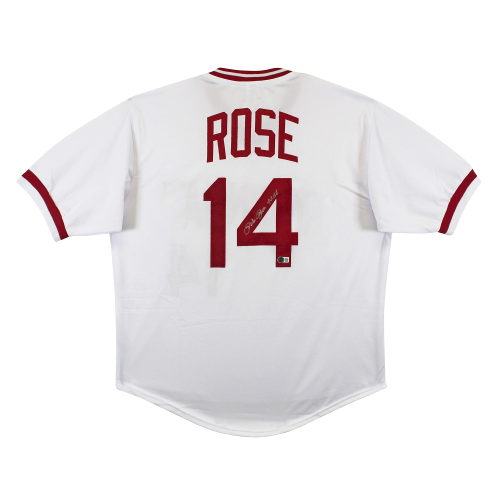 Pete Rose Signed Jersey Inscribed "4256" (Beckett) | Pristine Auction