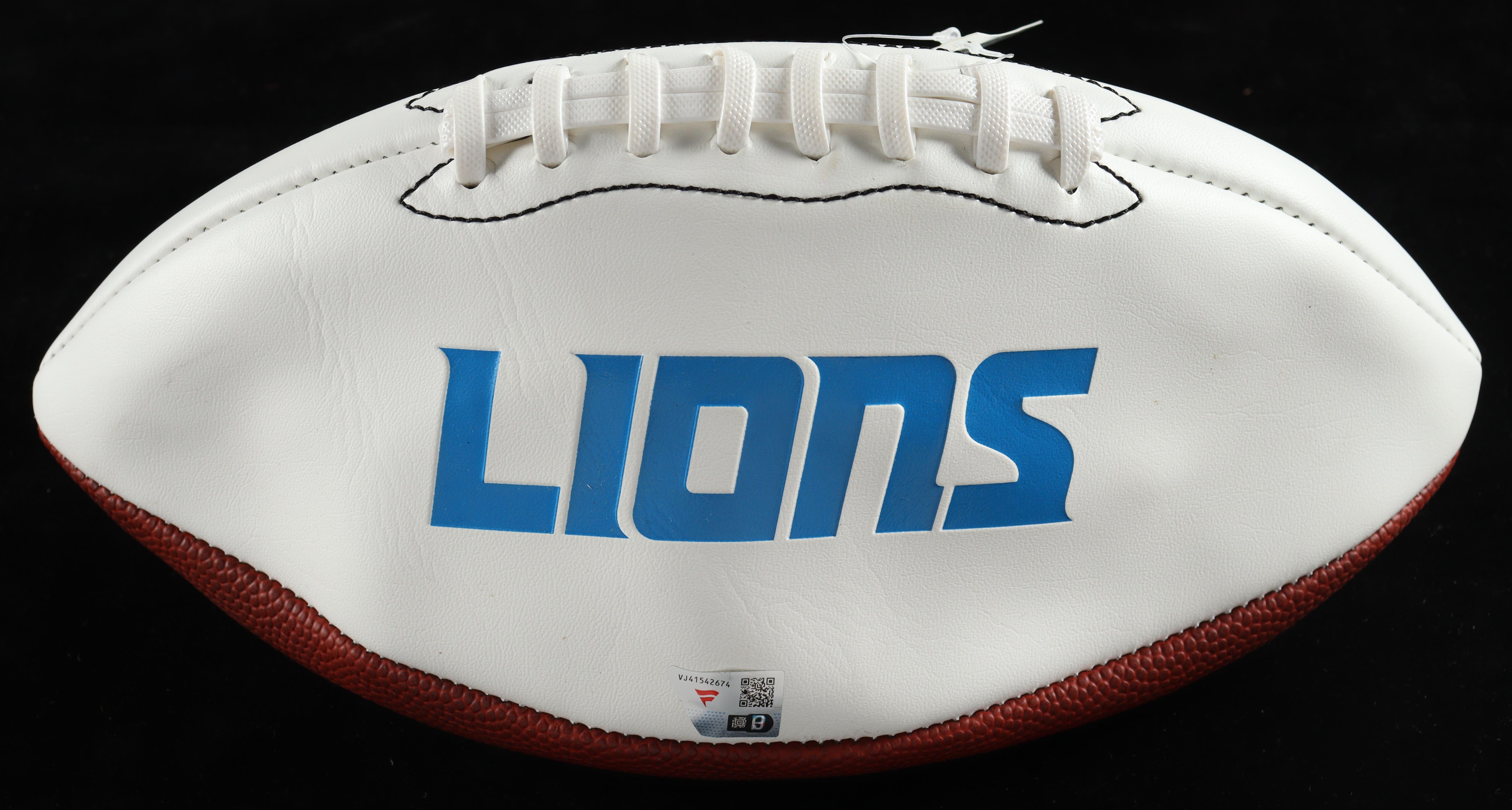 Barry Sanders Signed Lions Logo Football (Fanatics) | Pristine Auction