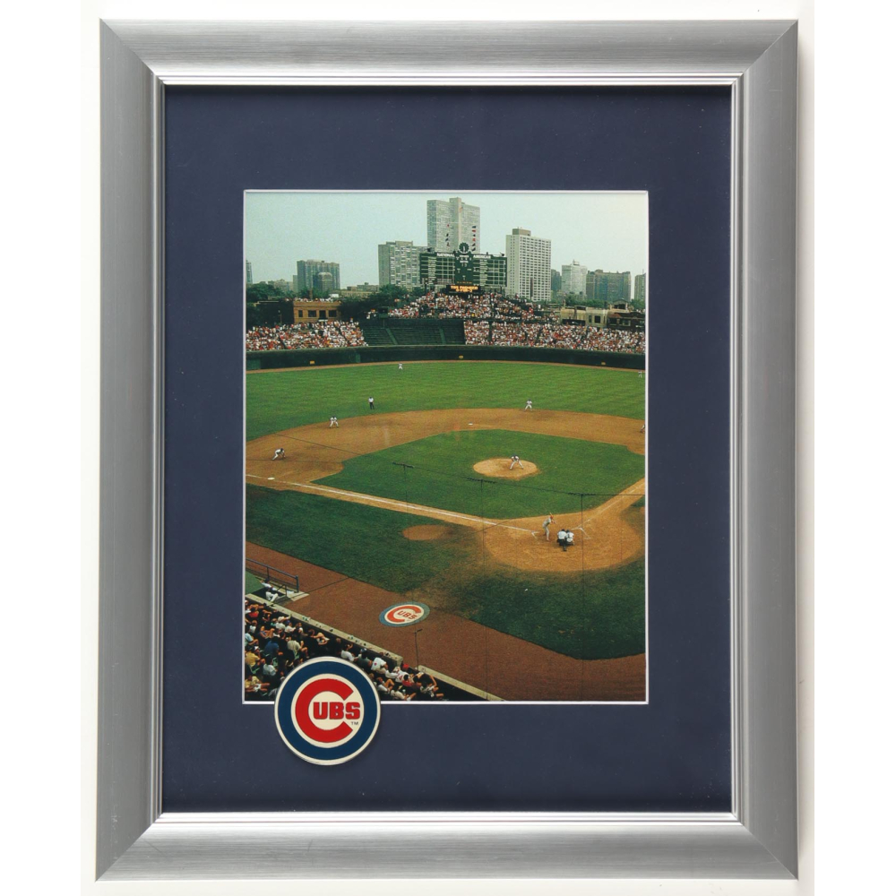 Cubs Wrigley Field Custom Framed Photo Display With Large Team Logo ...