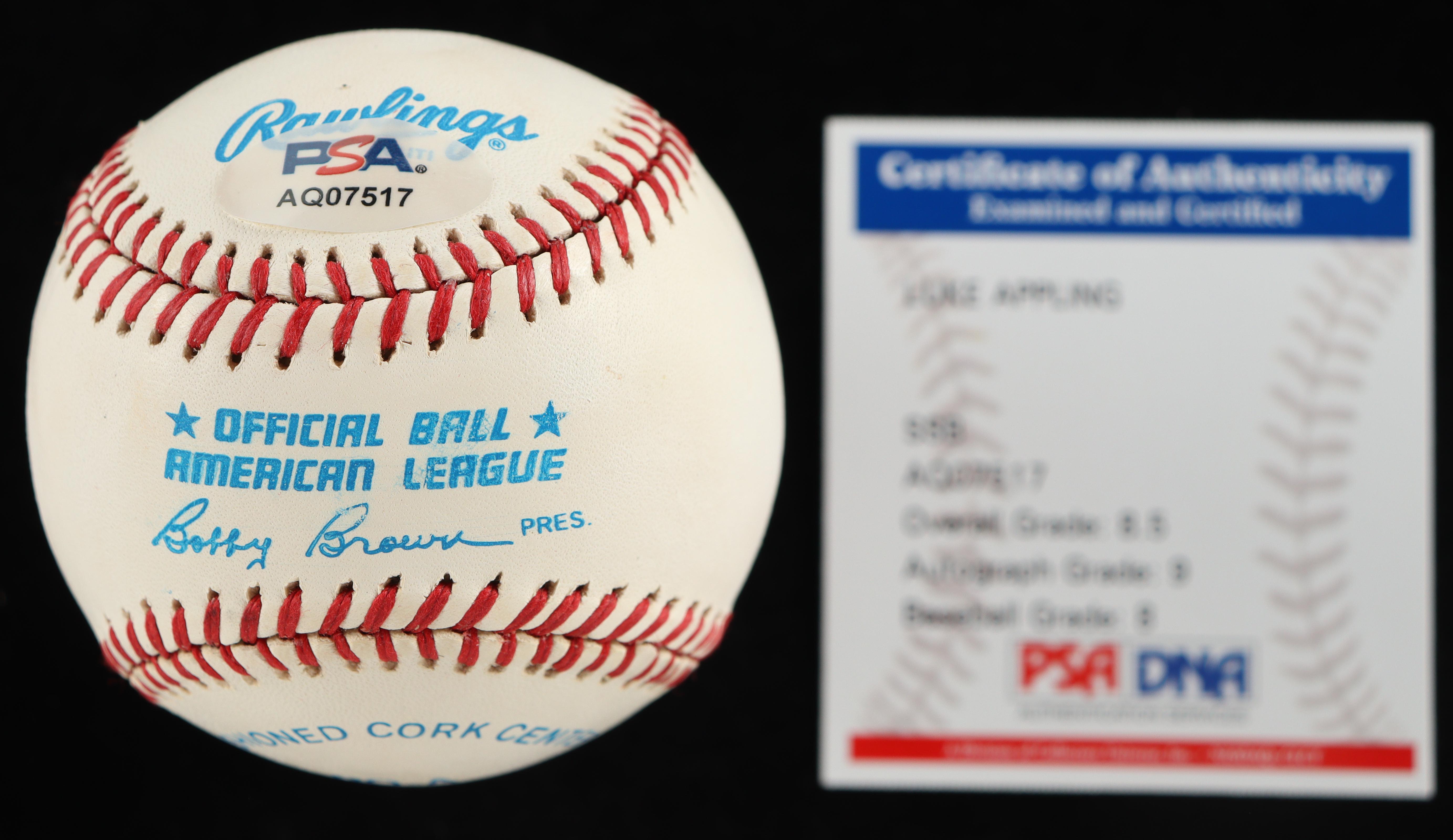 Luke Appling Signed OAL Baseball with Display Case (PSA 8 | PSA Auto ...