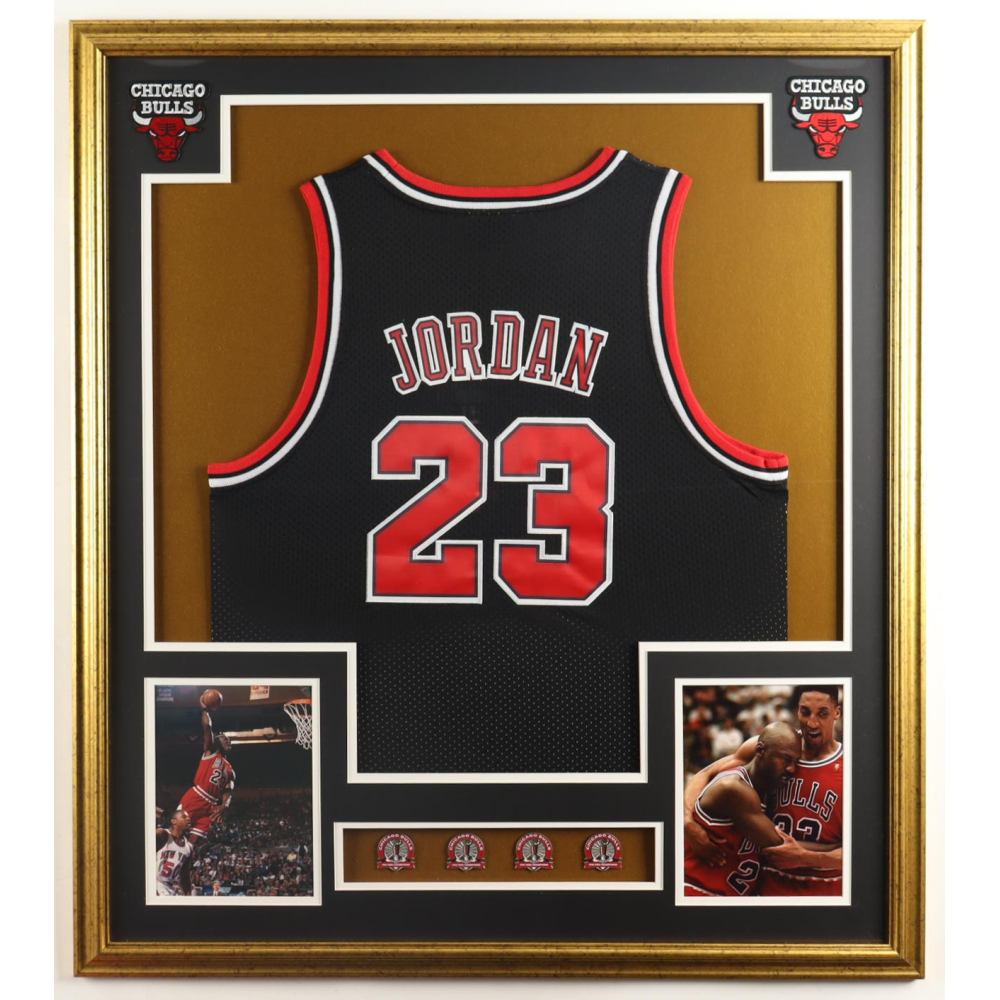 Michael Jordan Custom Framed Jersey Display With Career Stat Plaque, (4 ...