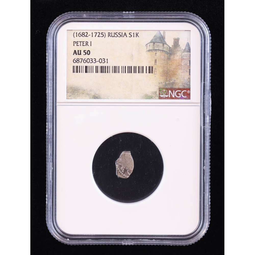 (1682-1725) Russian Silver Kopek - "Peter the Great" Peter I (NGC AU50 ...