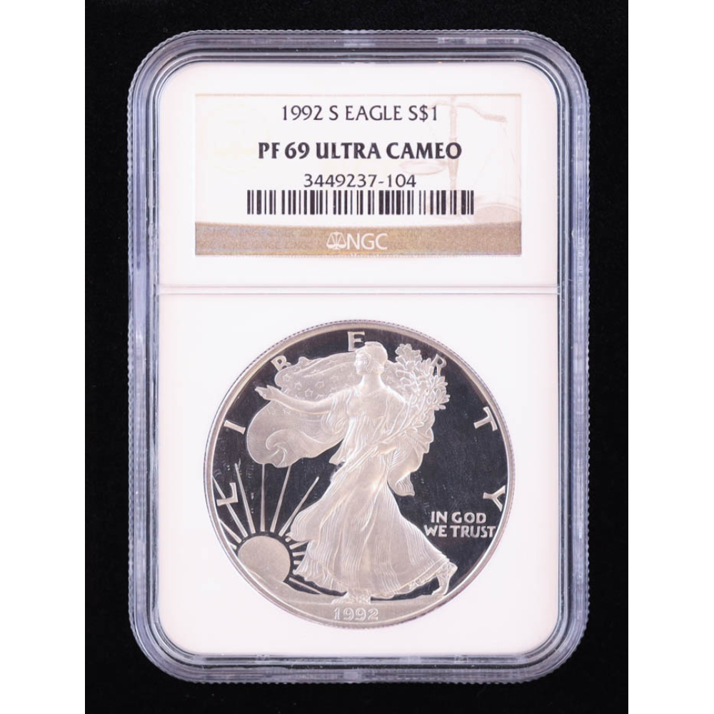 1992-S Proof American Silver Eagle (NGC PF69 ULTRA CAMEO) | Pristine Auction