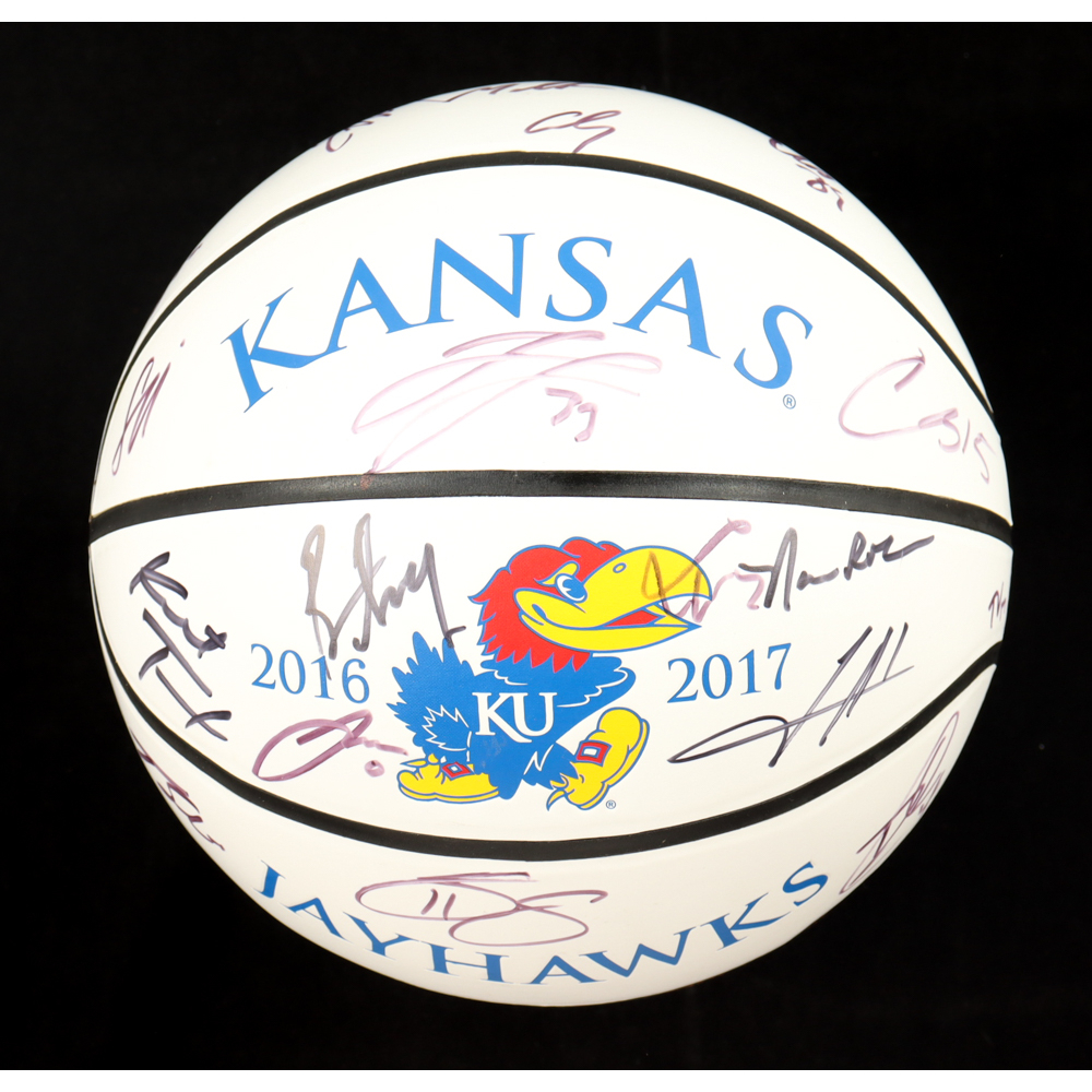 2016-17 University of Kansas Jayhawks Logo NCAA Basketball Team-Signed ...