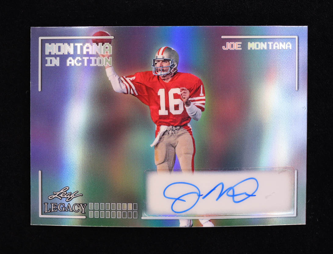 Joe Montana 2024 Leaf Legacy Collection #IA-JM3 Autograph Silver ...