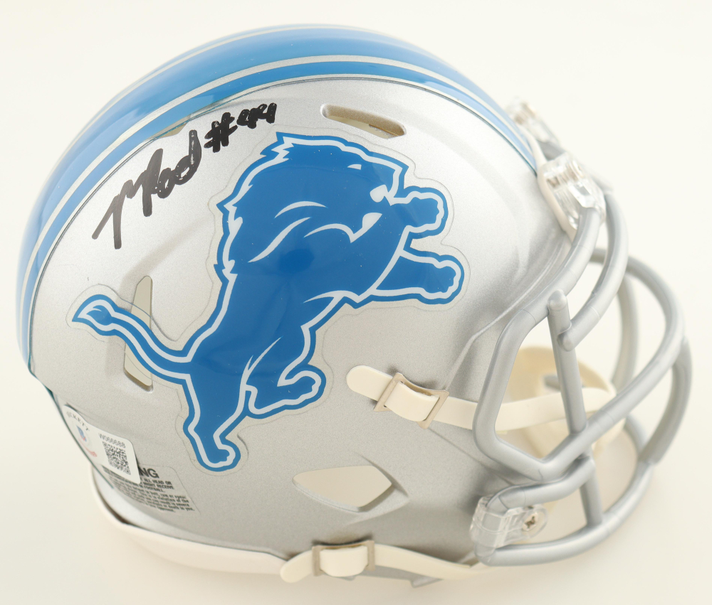 Malcolm Rodriguez Signed Lions Speed Mini Helmet (Beckett) | Pristine ...