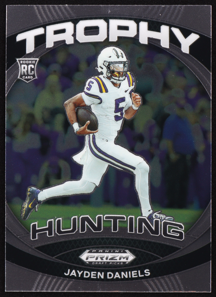 Jayden Daniels 2024 Panini Prizm Draft Picks Trophy Hunting #15 RC ...