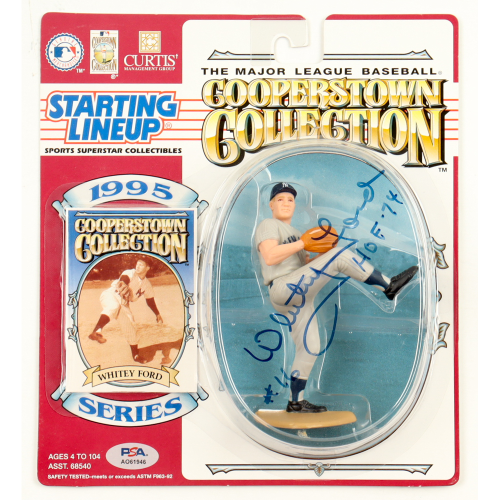 Whitey Ford Signed 1995 Starting Lineup Cooperstown Collection Series ...