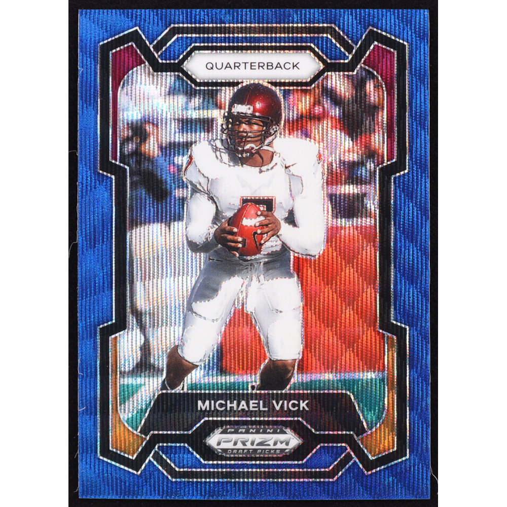 Michael Vick 2024 Panini Prizm Draft Picks Prizms Blue Wave #2 #4/249 ...