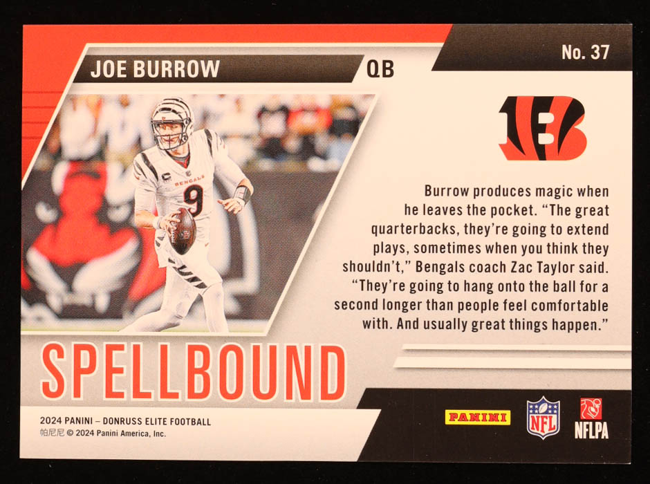 Joe Burrow 2024 Elite Spellbound Orange #37 #39/99 | Pristine Auction