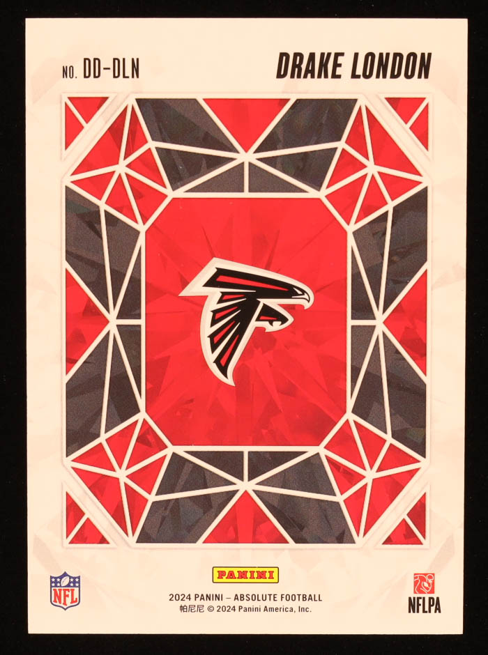 Drake London 2024 Absolute Draft Diamonds Spectrum Red #20 #141/150 ...