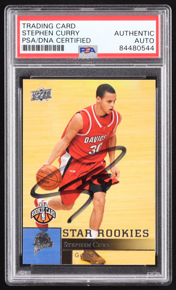 Stephen Curry Signed 2009-10 Upper Deck Star Rookies #234 RC (PSA ...