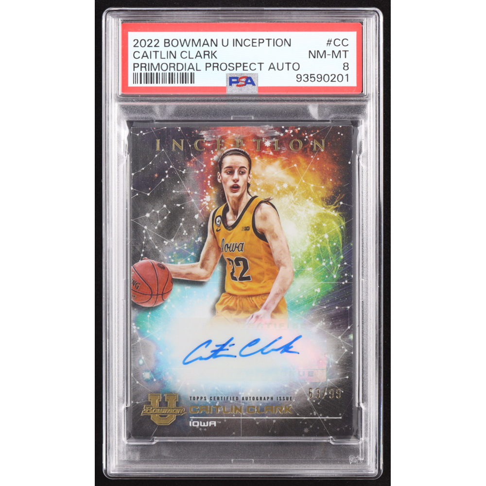 Caitlin Clark 2022-23 Bowman University Inception Primordial Prospect ...
