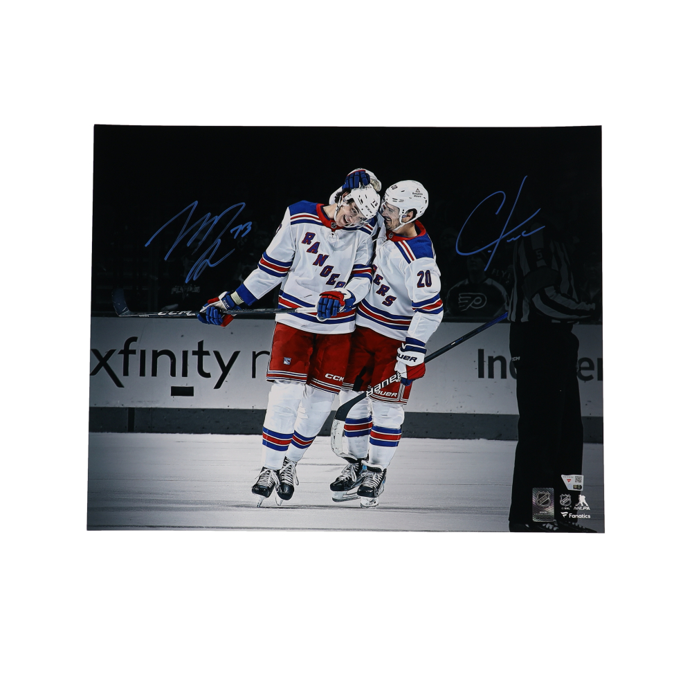 Matt Rempe & Chris Kreider Signed Rangers 16x20 Photo (Fanatics) | Pristine Auction