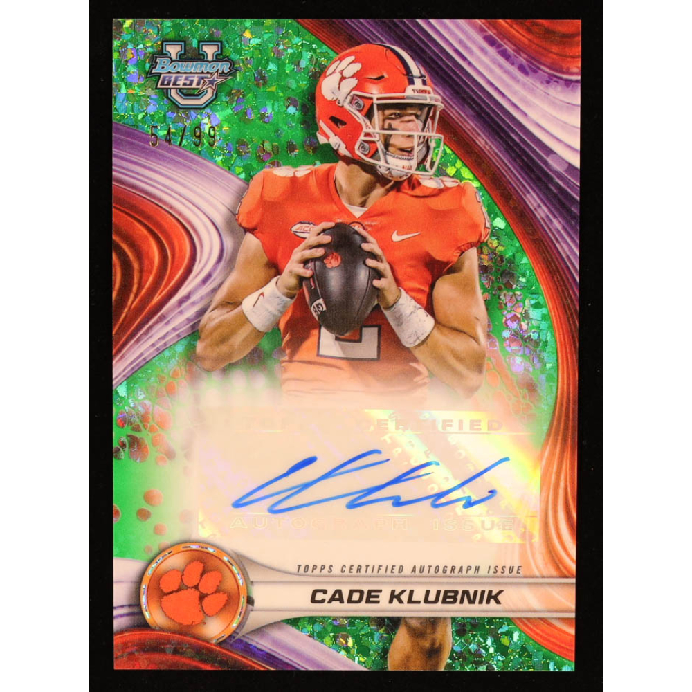 Cade Klubnik 2024 Bowman's Best University Best of '24 Autographs Green ...