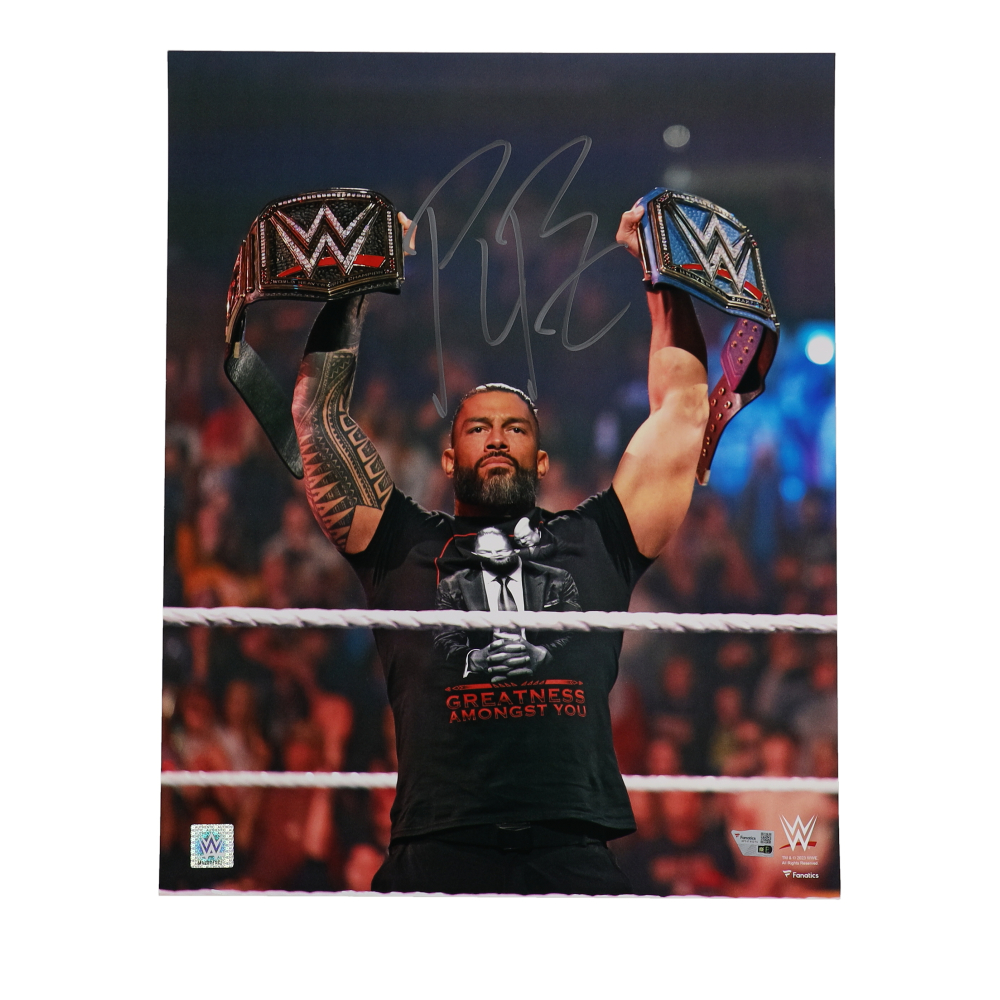 Roman Reigns Signed WWE 16x20 Photo (Fanatics) | Pristine Auction