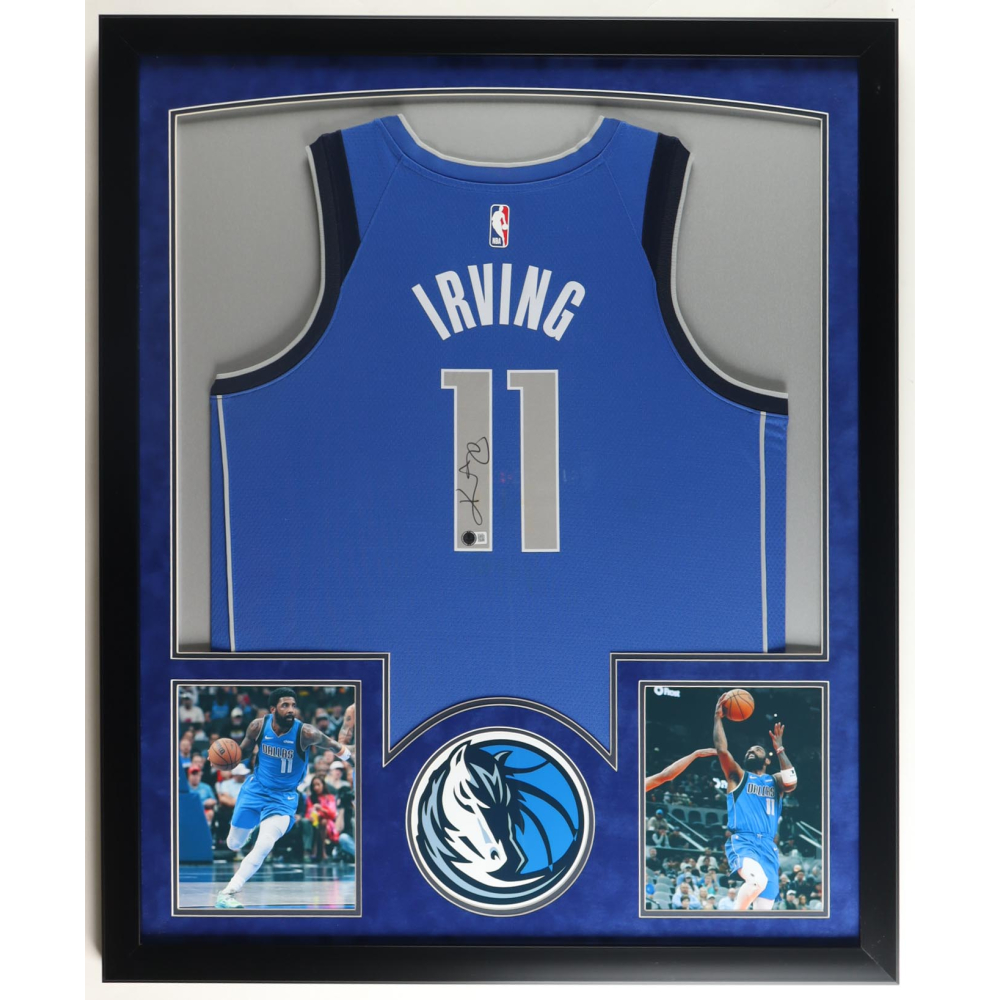 Kyrie Irving Signed Custom Framed Jersey Display (Beckett) | Pristine ...