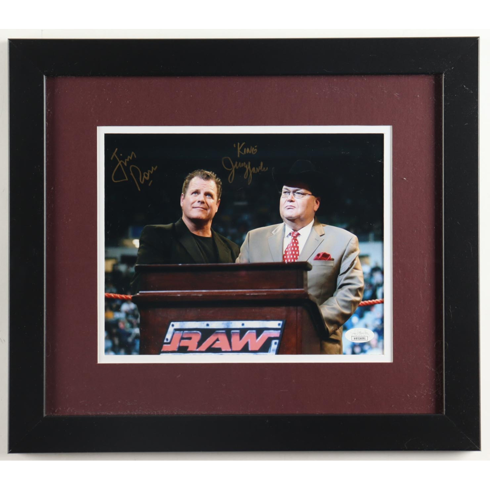 Jim Ross & Jerry "The King" Lawler Signed WWE Custom Framed Photo (JSA ...