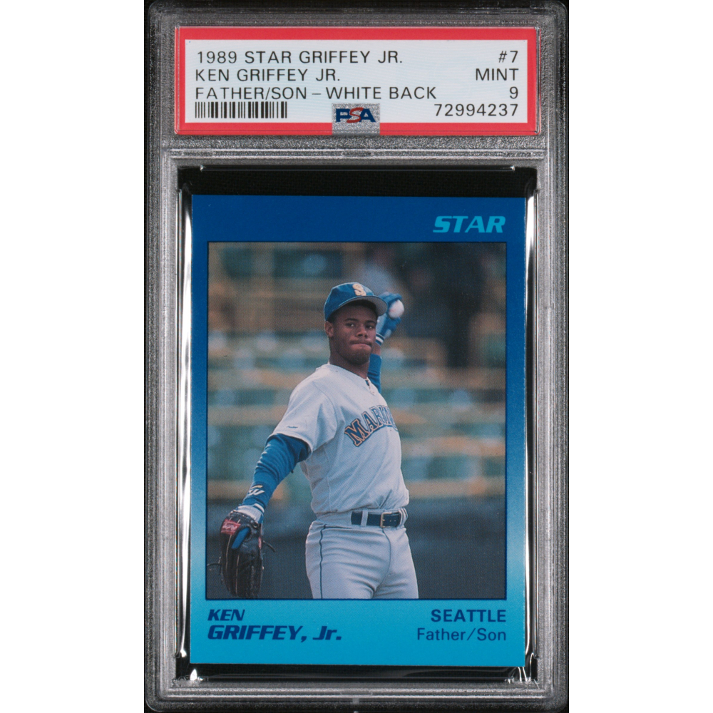 Ken Griffey Jr. 1989 Star Griffey Jr. Father/Son #7 RC / White Back ...
