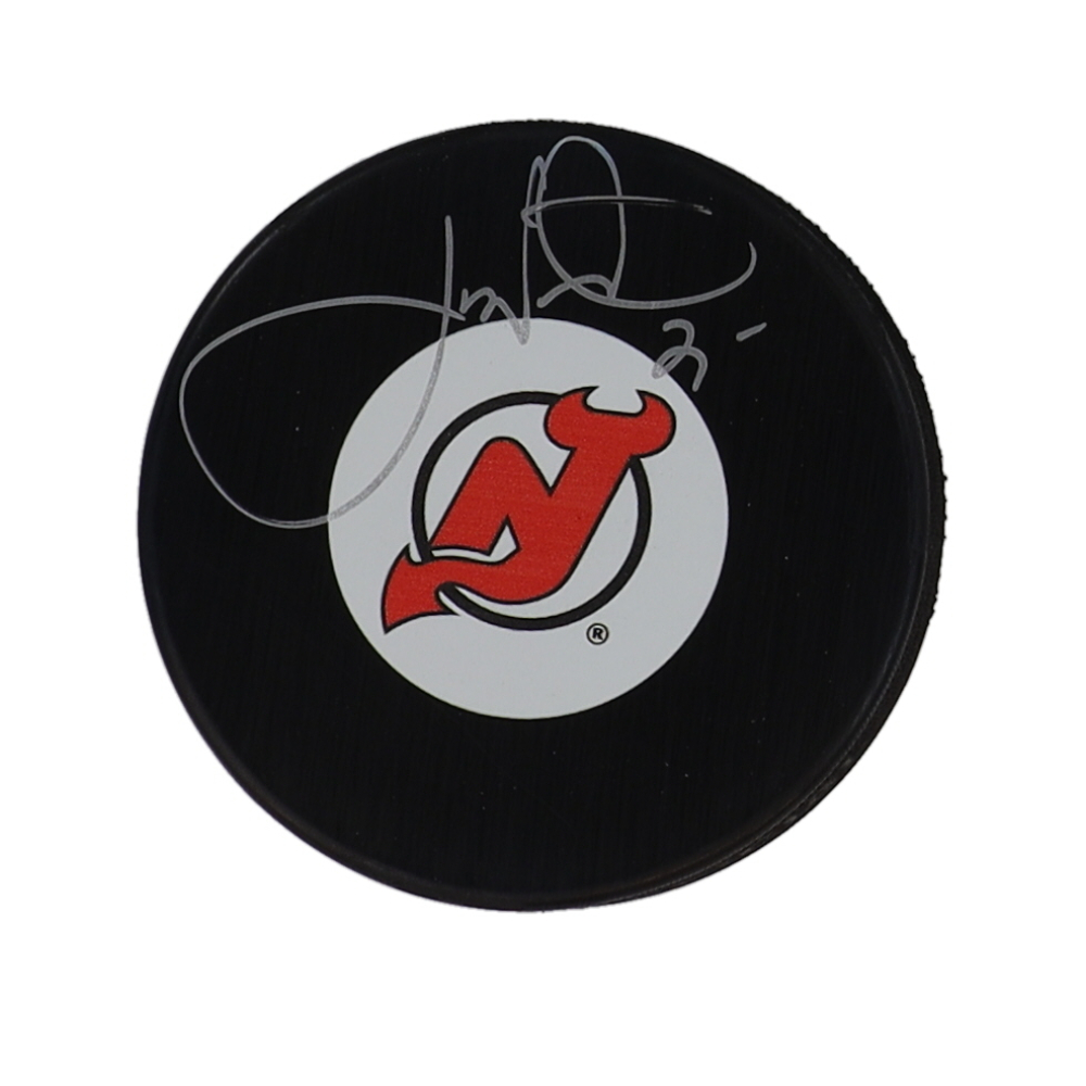 Joe Nieuwendyk Signed Devils Logo Hockey Puck (COJO) | Pristine Auction
