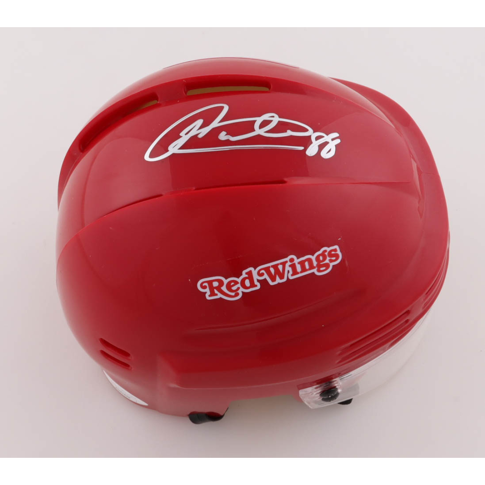 Patrick Kane Signed Red Wings Mini Helmet (JSA) | Pristine Auction
