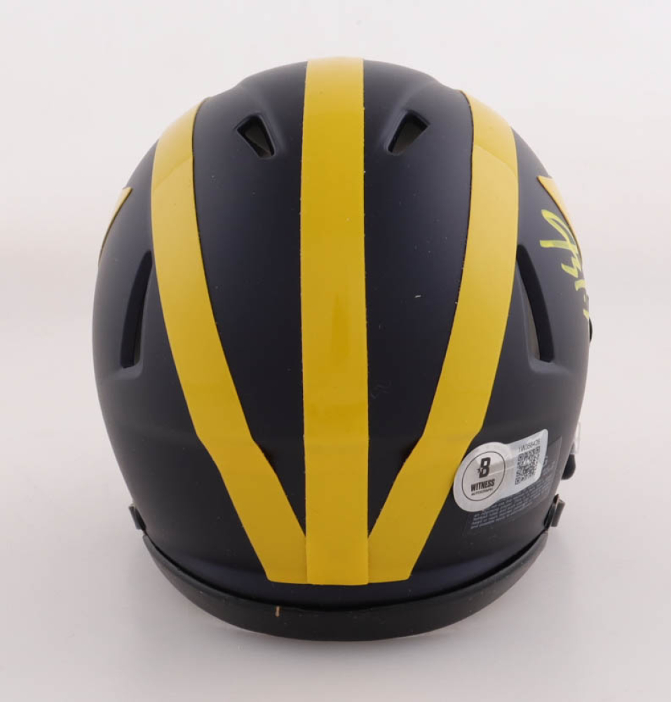 Blake Corum Signed Michigan Wolverines Speed Mini Helmet (Beckett ...