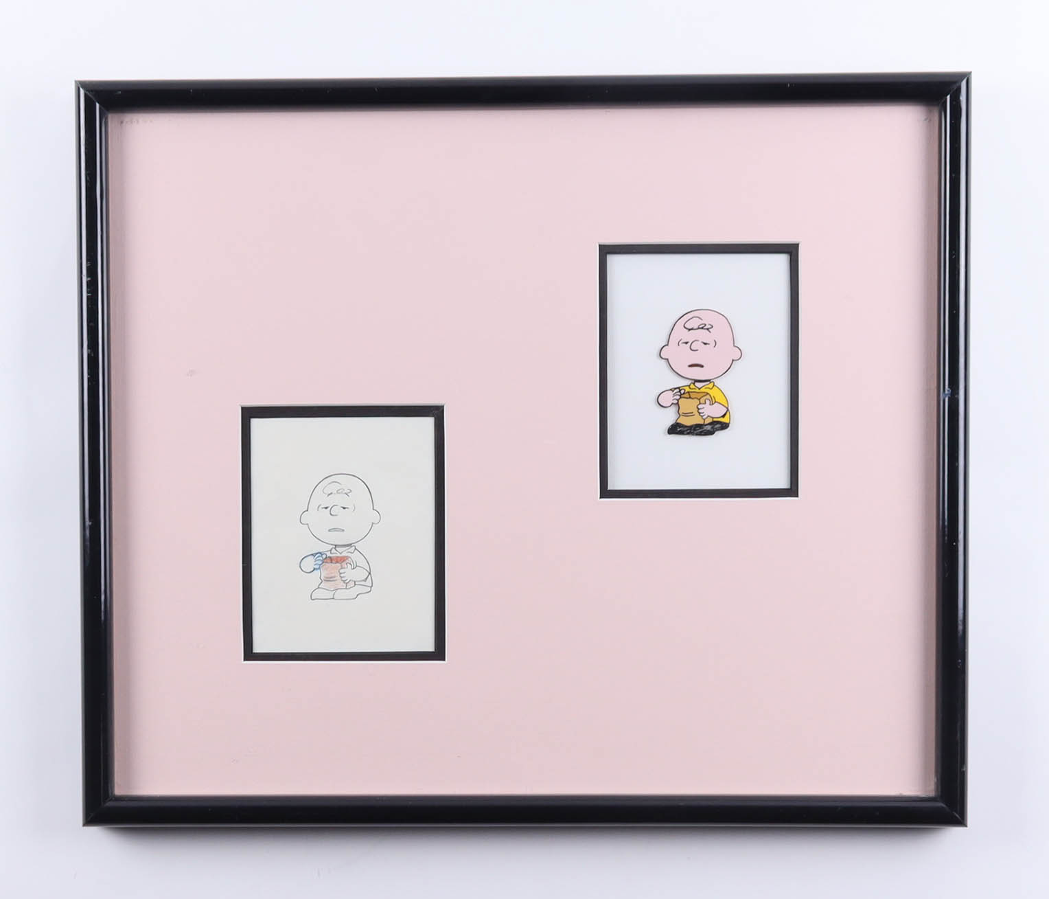 "Charlie Brown" Custom Framed TV-Animation Two-Piece Cel Display With ...