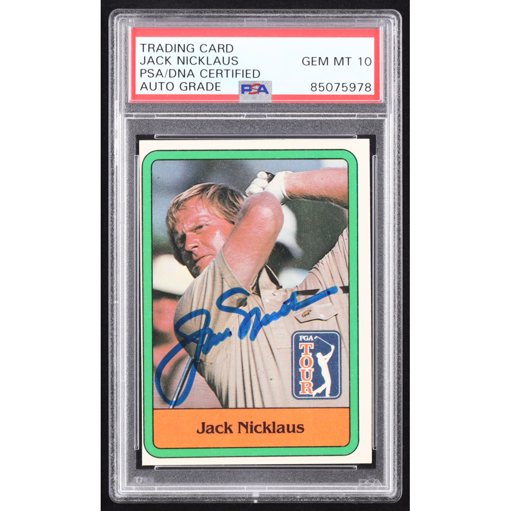 Jack Nicklaus Signed 1981 Donruss #13 RC (PSA | Autograph Grade 10 ...