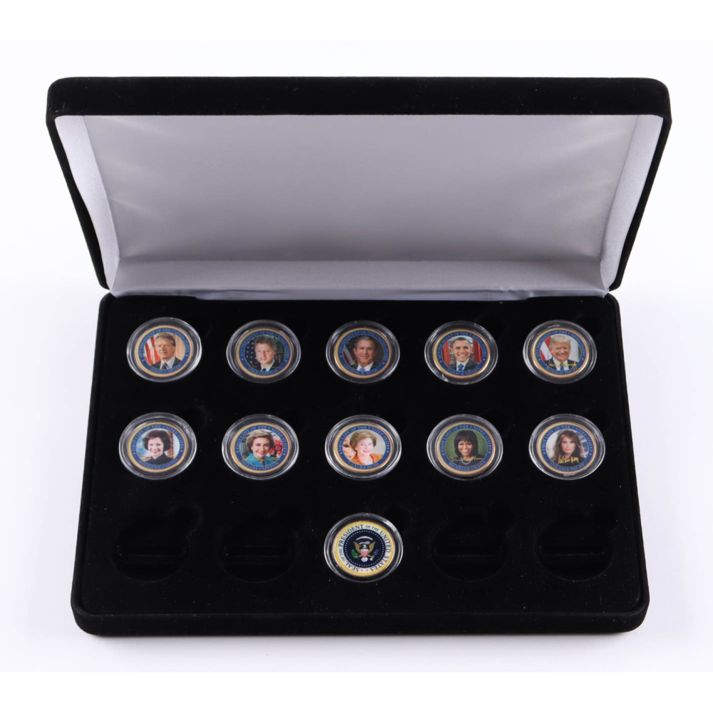 "Living Presidents" Merrick Mint Commemorative Coin Set with (11) Coins ...
