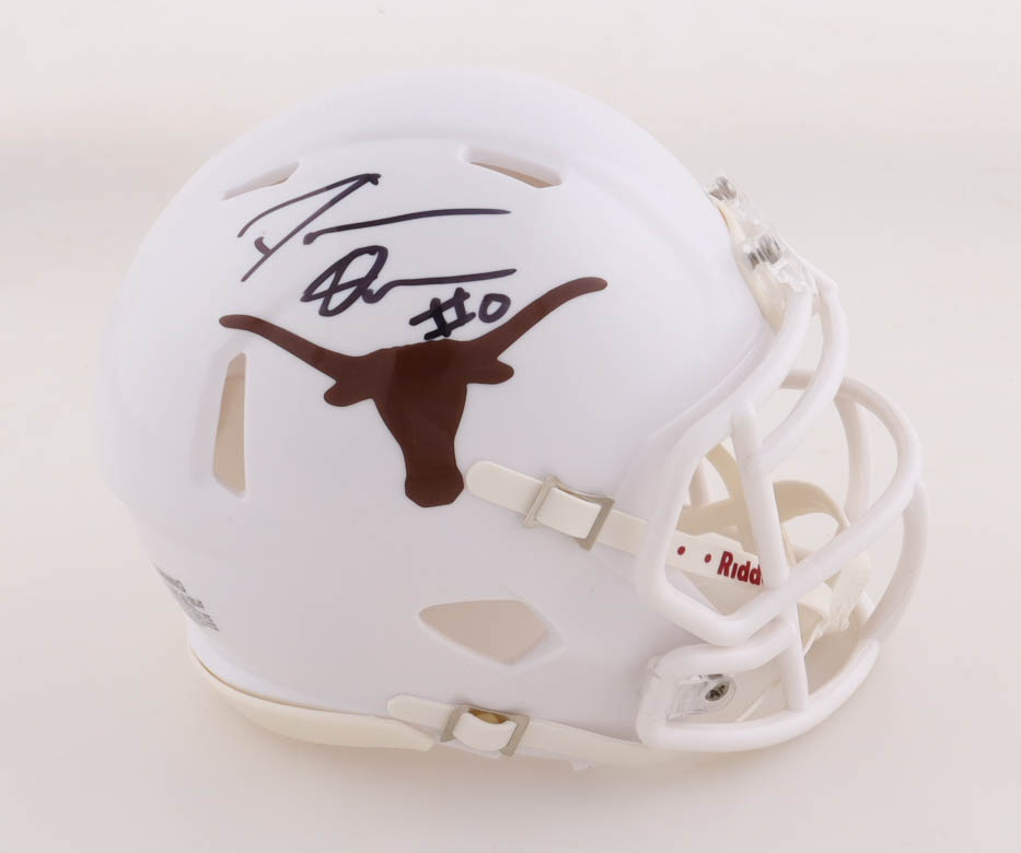 DeMarvion Overshown Signed Texas Longhorns Mini Speed Helmet (TriStar ...