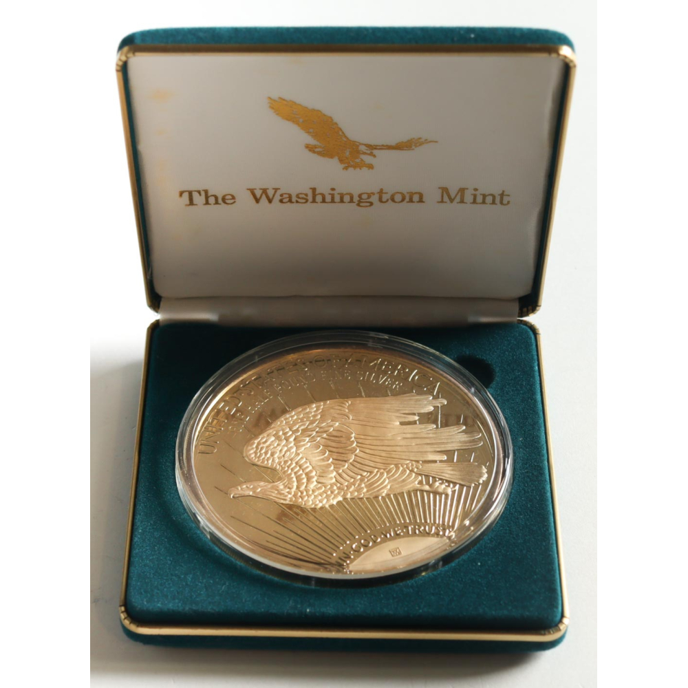 1997 Washington Mint Half Pound .999 Fine Silver "Golden Eagle" Bullion ...