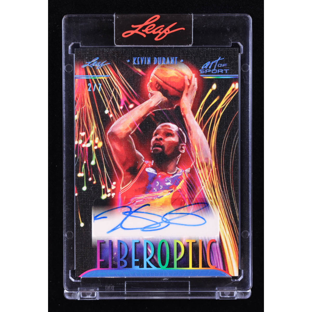 Kevin Durant 2023 Leaf Art of Sport Fiberoptic Autographs Blue #EKD1 #2 ...