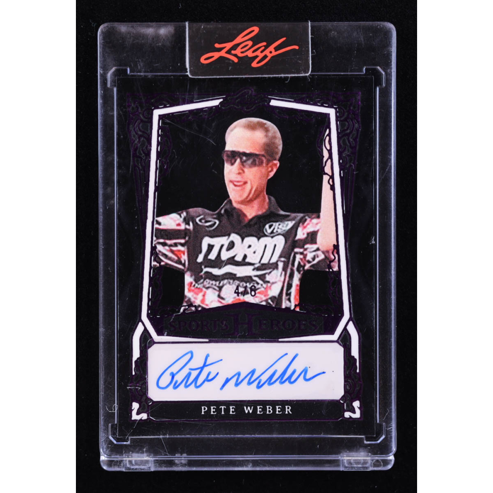 Pete Weber 2025 Leaf Sports Heroes Autographs Clear Pink #BAPW1 #4/6 | Pristine Auction