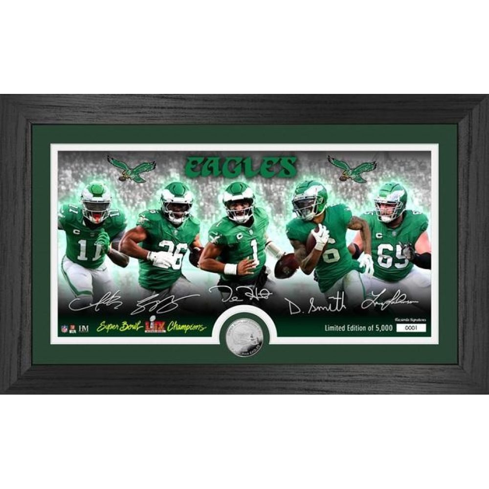 Eagles LE Super Bowl 59 Champions Custom Framed Panoramic Photo with ...