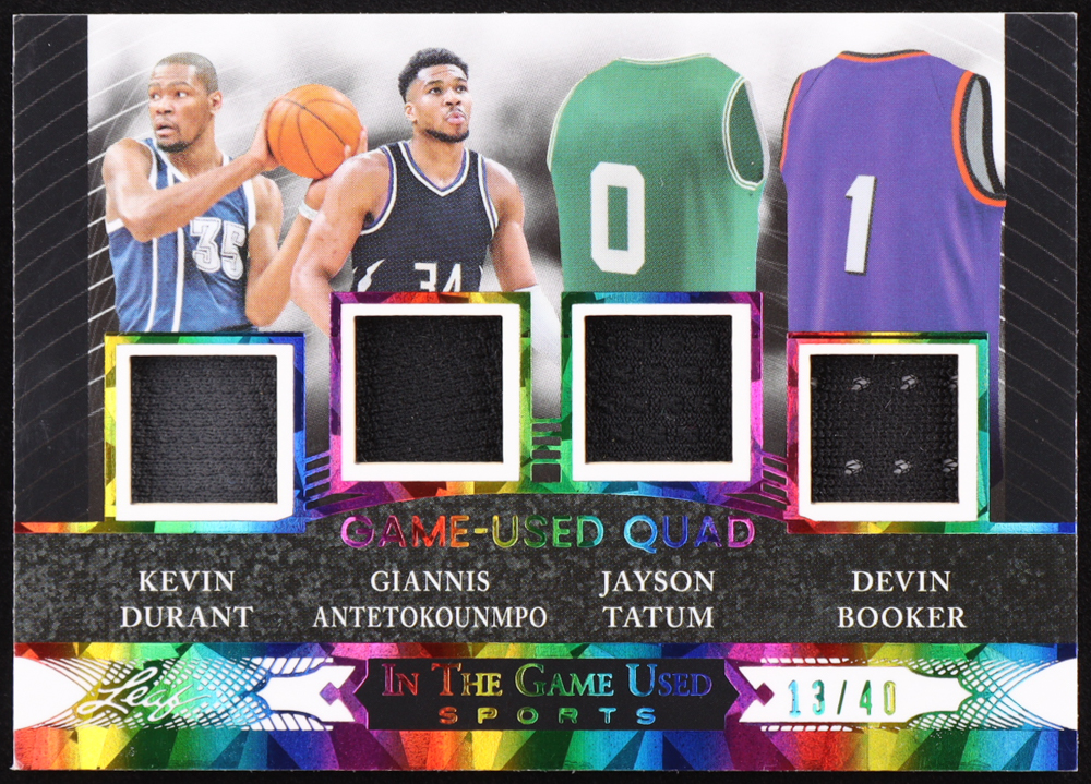 Kevin Durant / Giannis Antetokounmpo / Jayson Tatum / Devin Booker 2024 ITG Used Sports Game ...