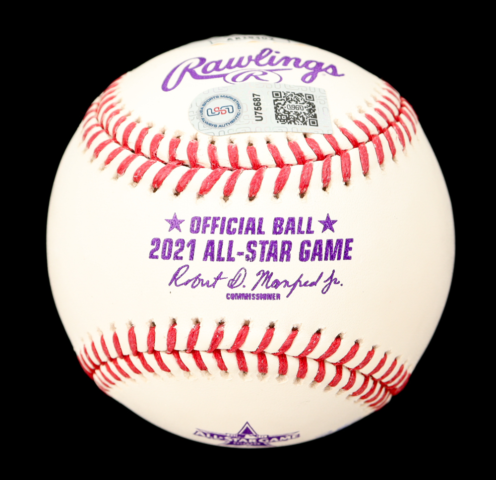 Nolan Arenado Signed 2021 All-Star Game Baseball (JSA & USA SM ...