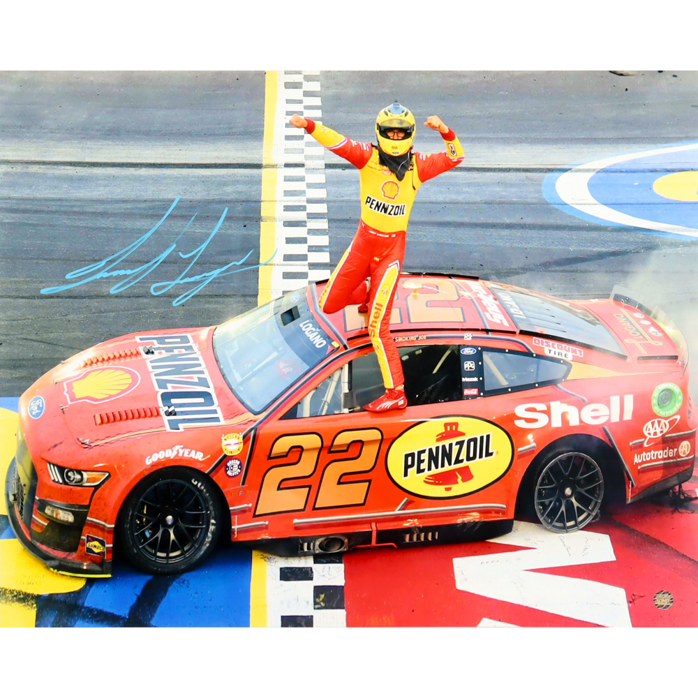 Joey Logano Signed NASCAR 16x20 Photo (AWM) | Pristine Auction
