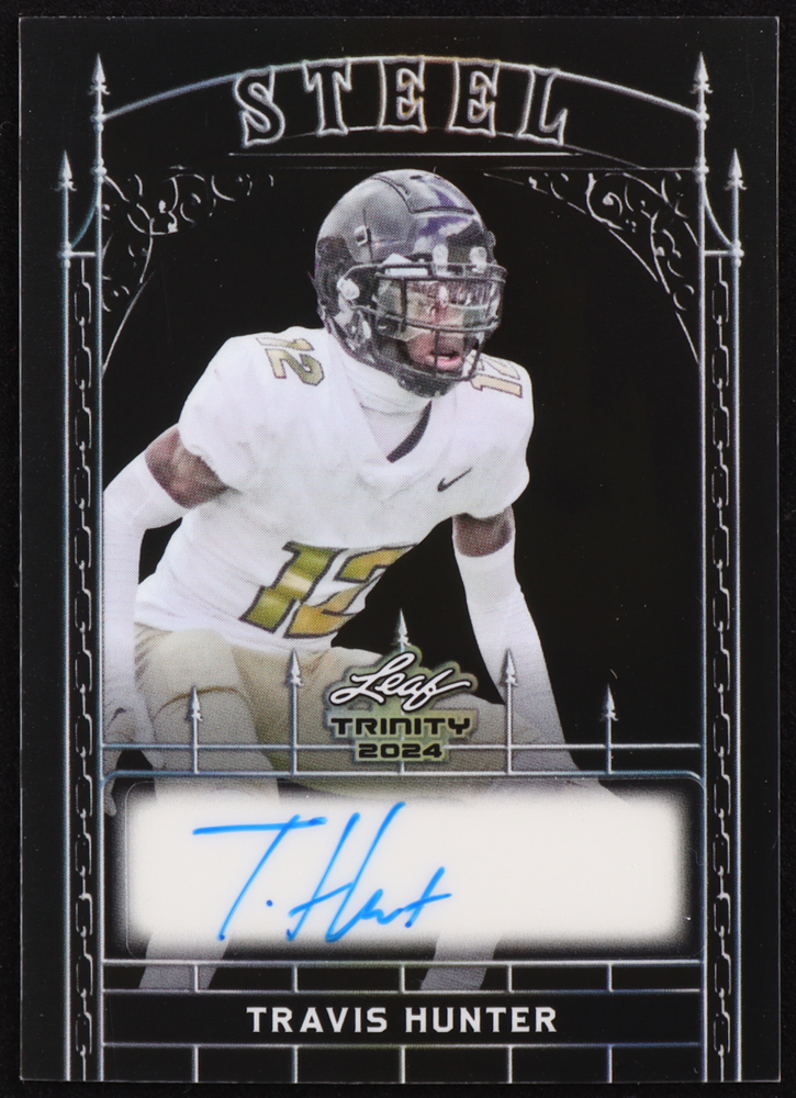 Travis Hunter 2024 Leaf Trinity Steel Autographs Prismatic Black #STH1 ...