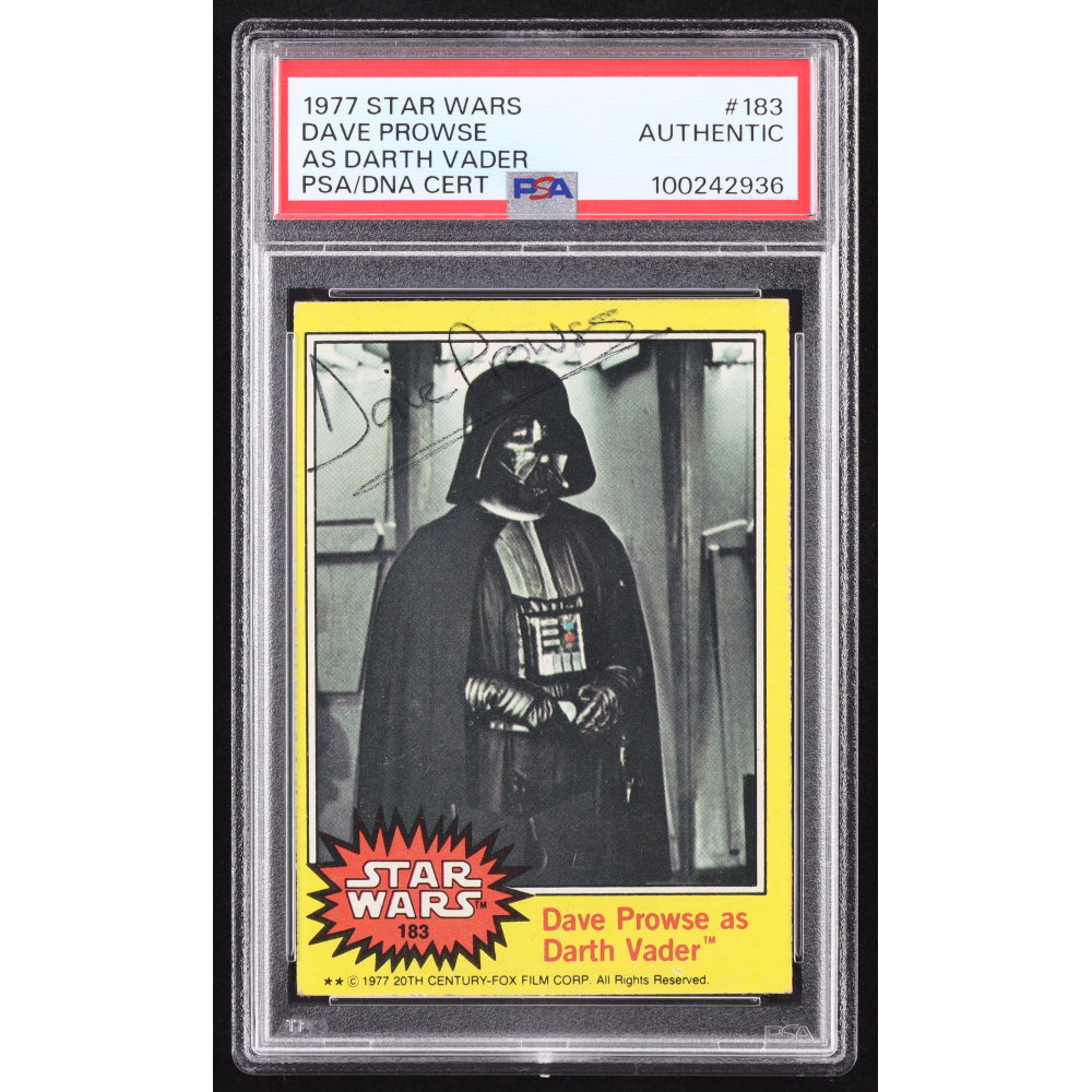 David Prowse Signed 1977 Star Wars / As Darth Vader #183 (PSA ...