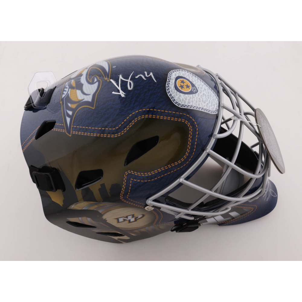 Juuse Saros Signed Predators Full-Size Goalie Mask (JSA) | Pristine Auction
