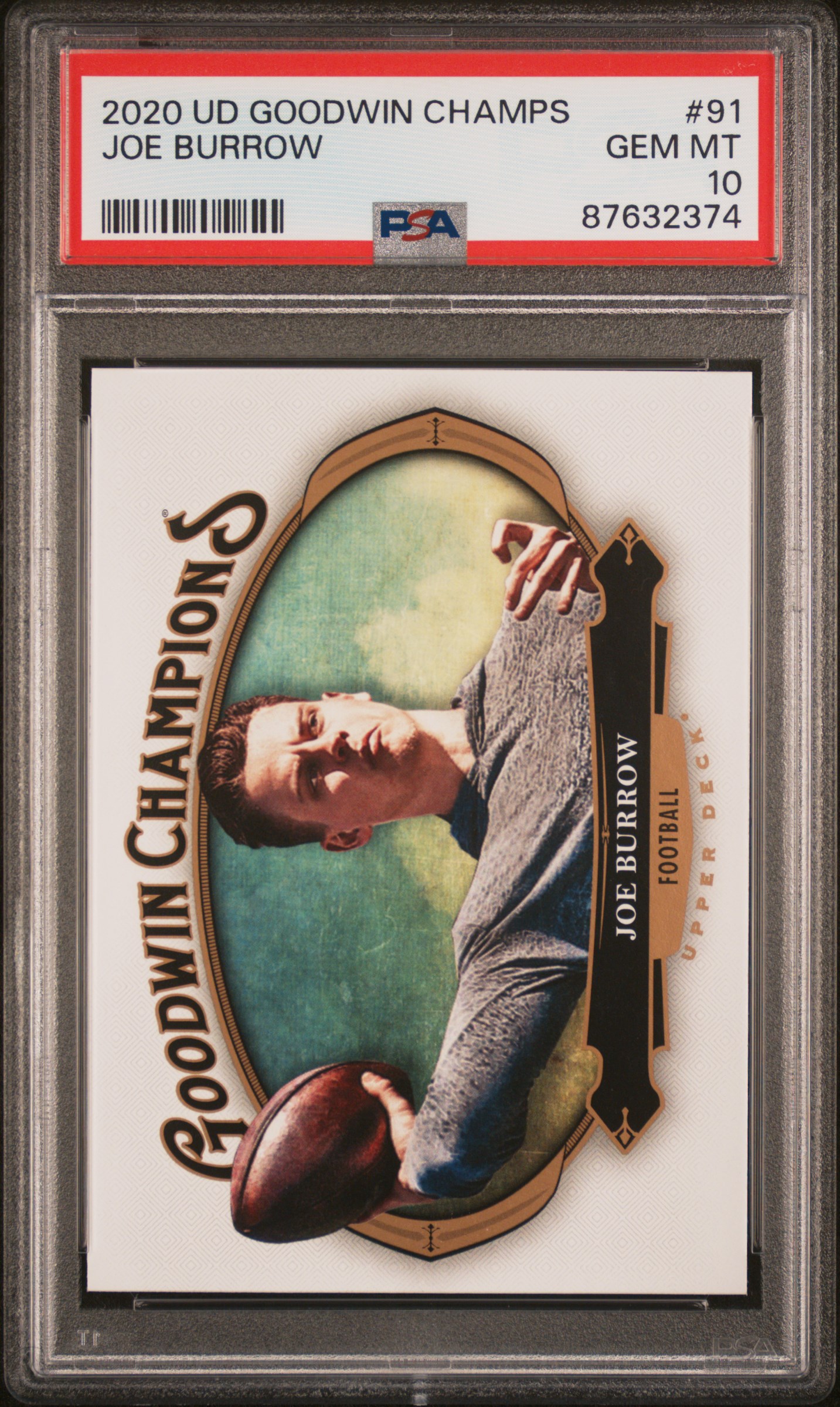 Joe Burrow 2020 Upper Deck Goodwin Champions #91 RC (PSA 10) | Pristine ...