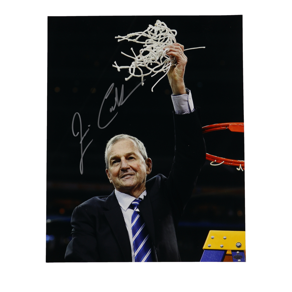 Jim Calhoun Signed Uconn Huskies 16x20 Photo (Leaf) | Pristine Auction