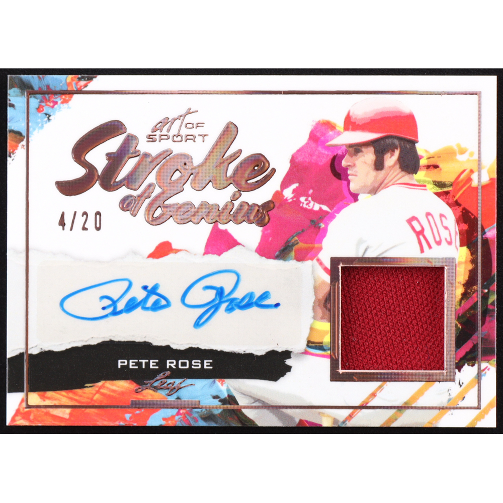 Pete Rose 2021 Leaf Art of Sport Stroke of Genius Spectrum Bronze # ...