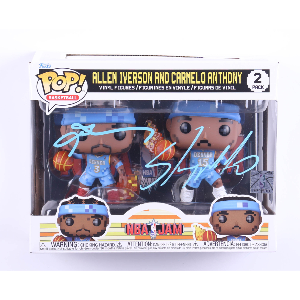 Allen Iverson & Carmelo Anthony Signed "NBA Jam" (2) Pack Funko Pop ...