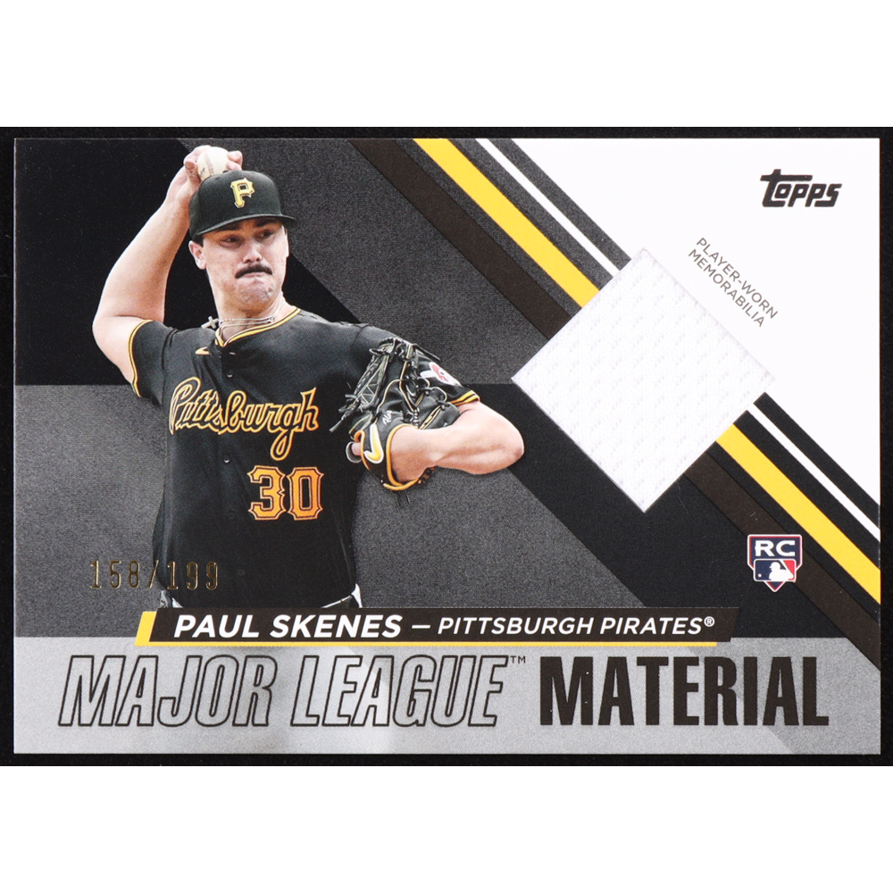 Paul Skenes 2024 Topps Update Major League Materials #MLMUPS RC #158/199 | Pristine Auction