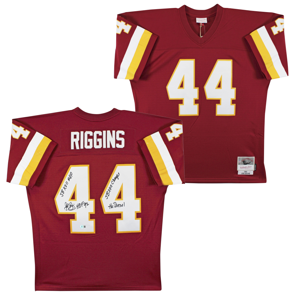 John Riggins Signed Commanders Mitchell & Ness Jersey Inscribed "SB ...