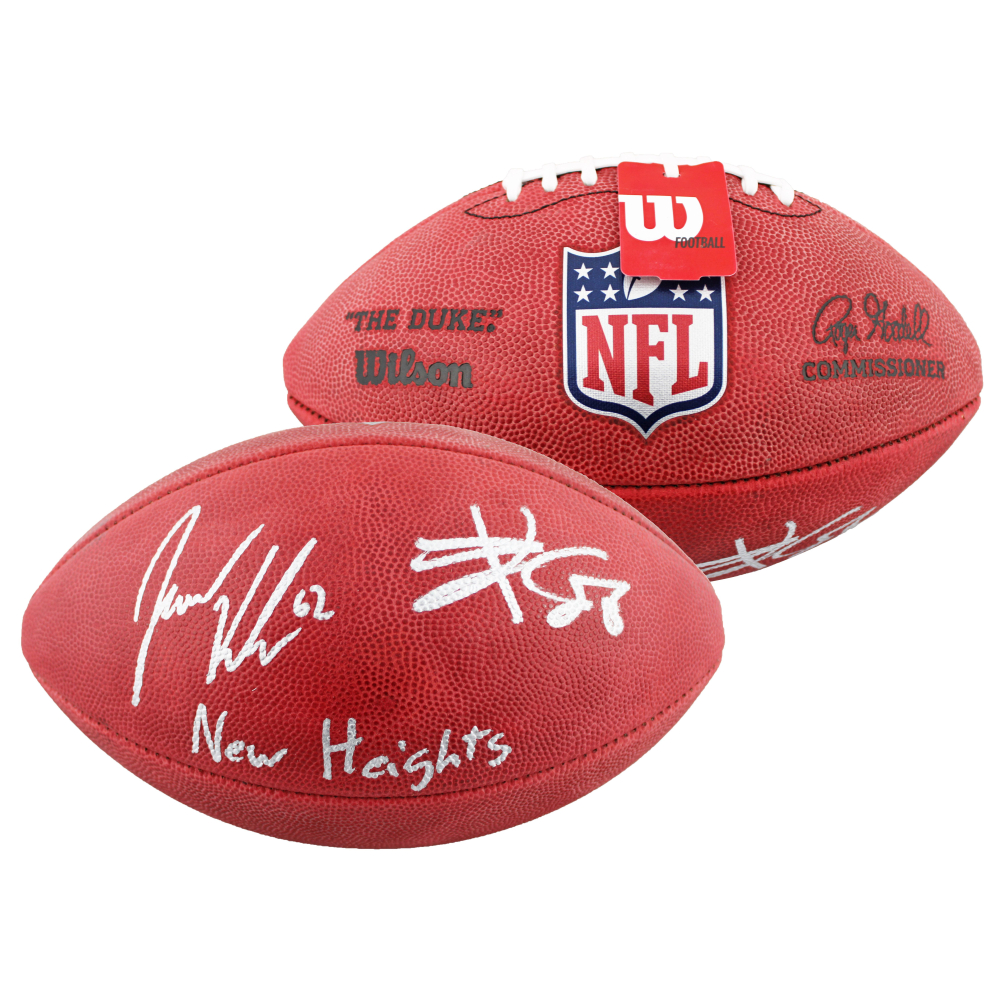Travis Kelce & Jason Kelce Signed "The Duke" NFL Official Game Ball ...