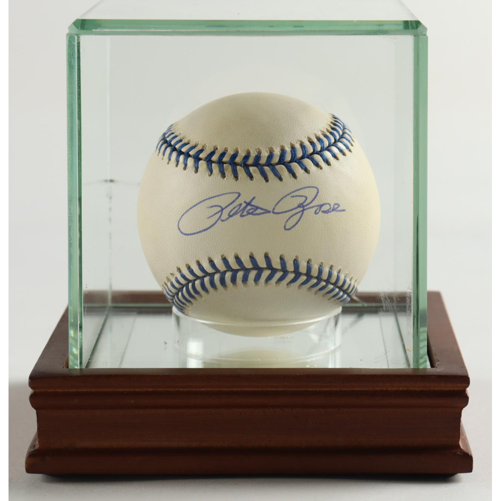 Pete Rose Signed OAL Joe DiMaggio Yankees Logo Baseball With Display Case (PSA) | Pristine Auction