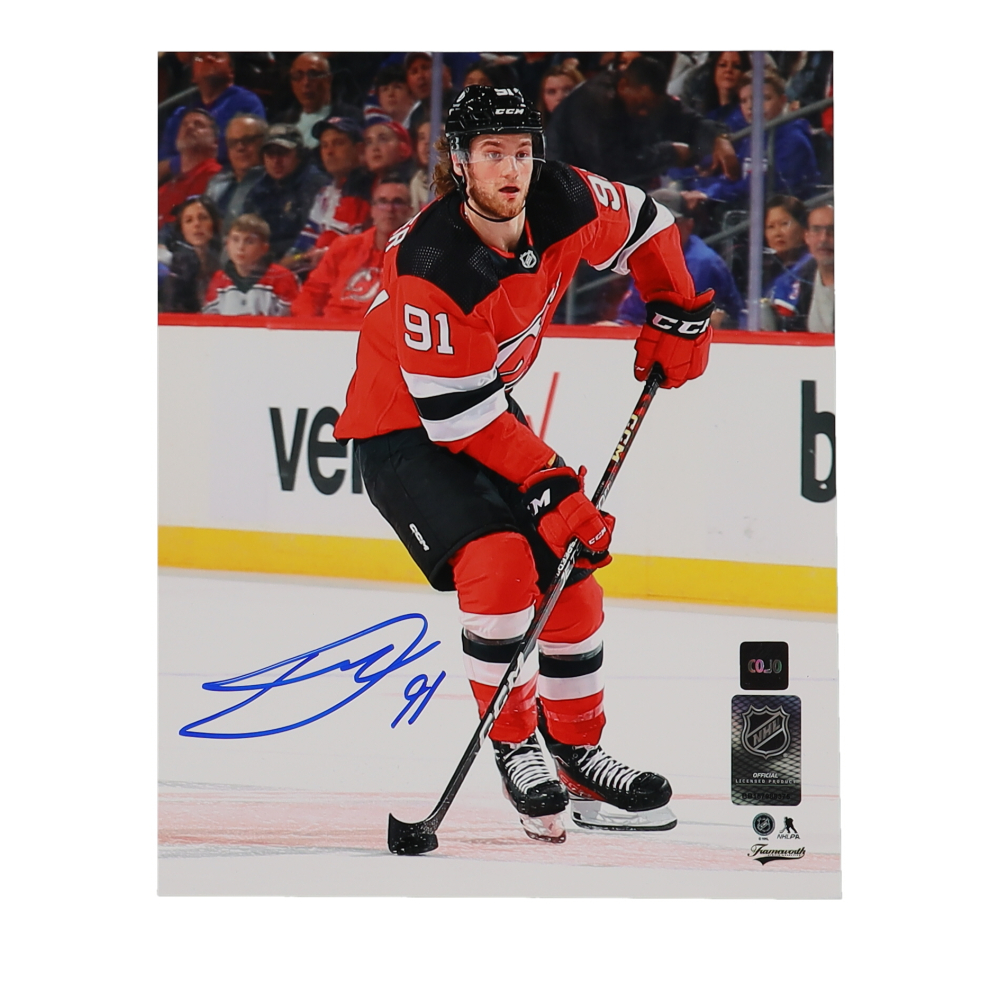 Dawson Mercer Signed Devils 8x10 Photo (COJO) | Pristine Auction